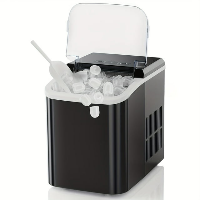 Countertop Ice Maker, Portable Ice Machine Self-Cleaning, 9 Cubes In 6 ...