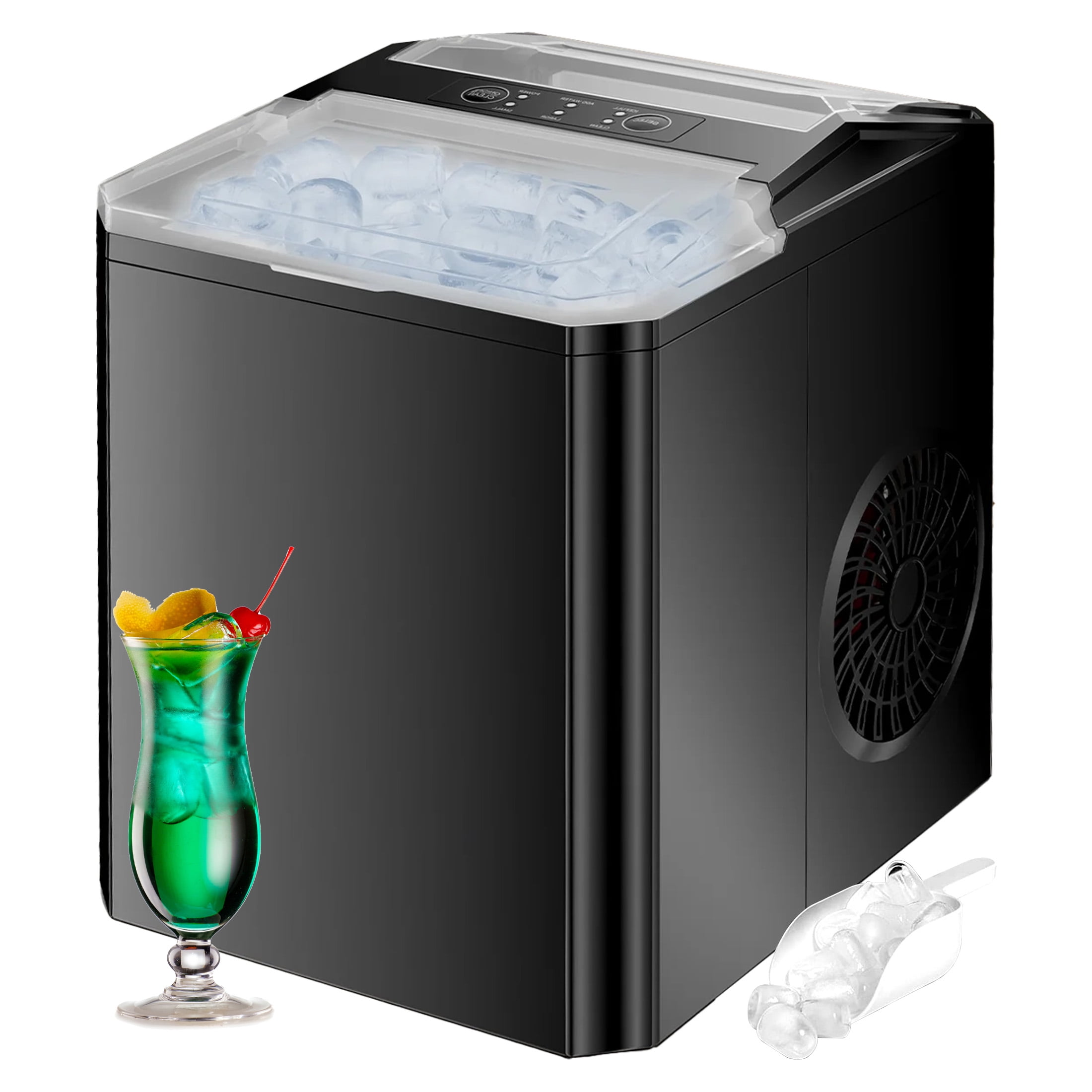 Countertop Ice Makers,Self-Cleaning Portable Ice Machine,26.5lbs in ...