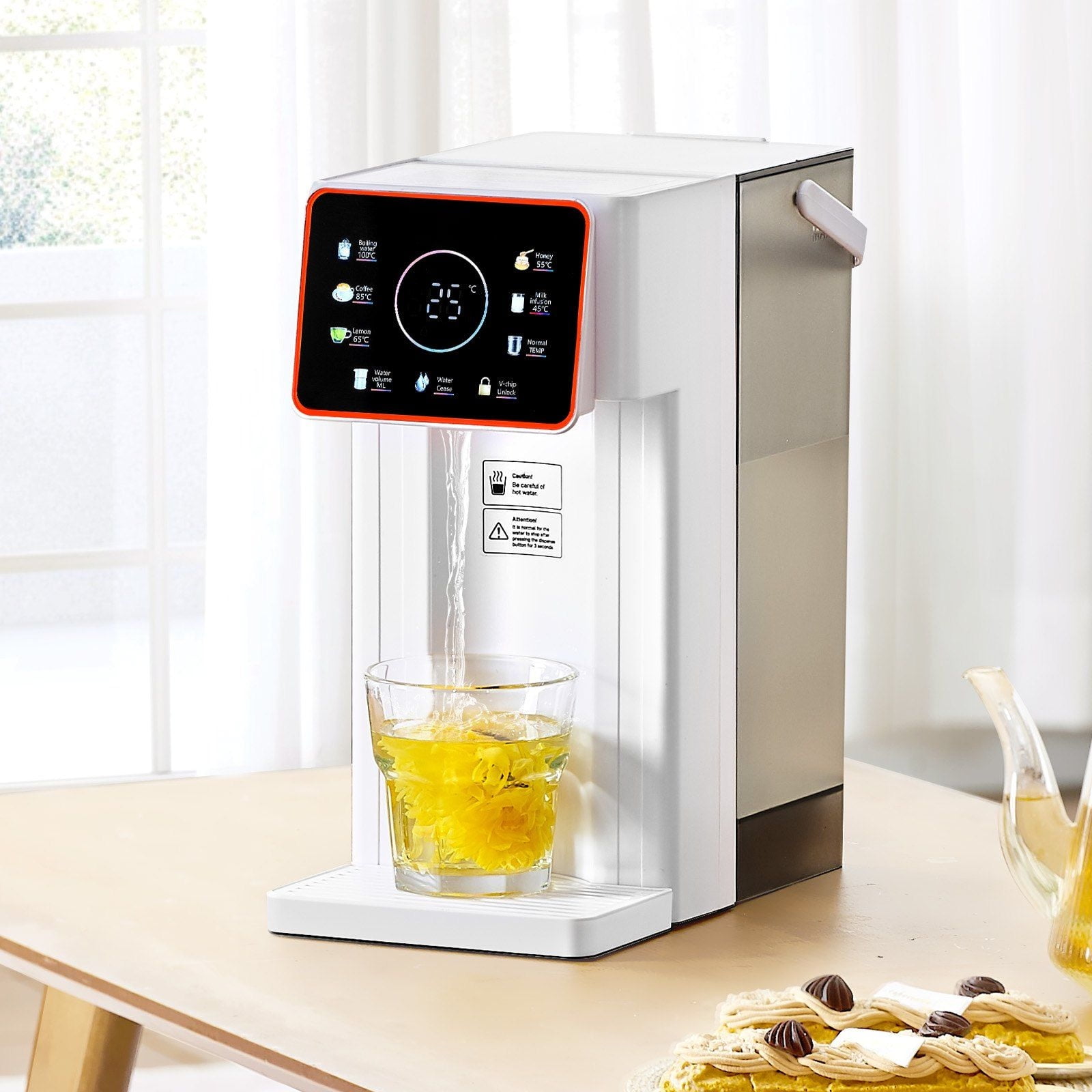 Countertop Hot Water Dispenser with 6 Adjustable Temps & 7 Volume ...