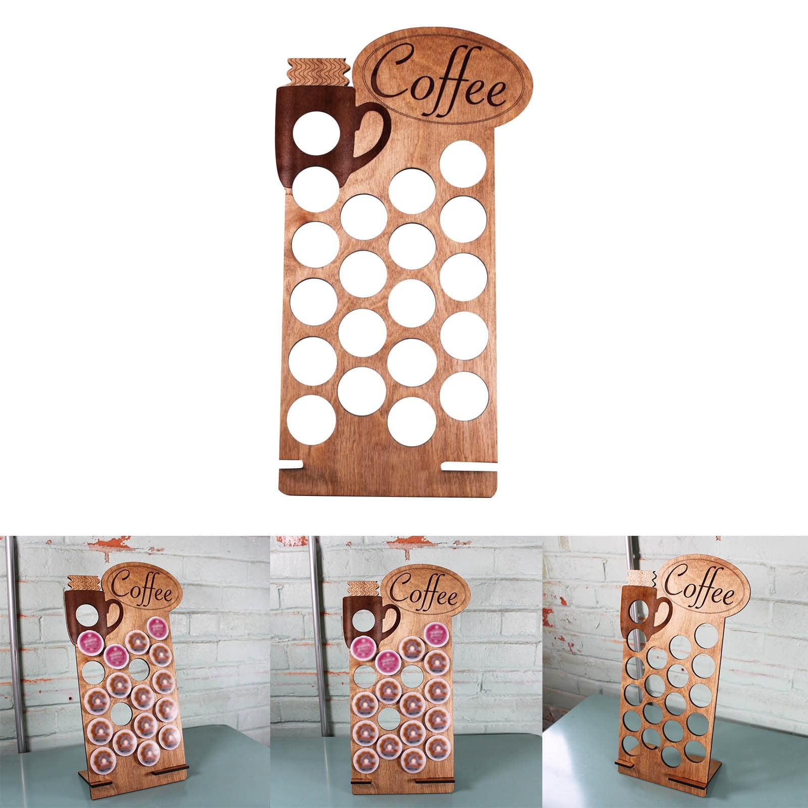 Countertop K Cup Display Holder Rack Holds 20 Coffee Pods Storage ...