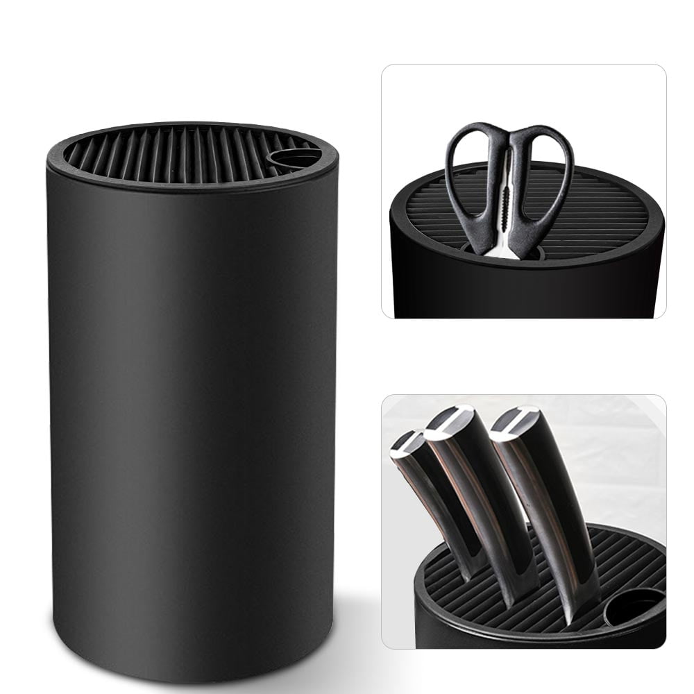Knife Block Plastic Kitchen Utensil Holder Countertop Organizer with ...