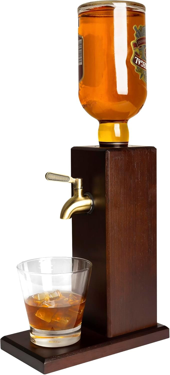Countertop Liquor Dispenser for Home Bars – Wooden Whiskey Dispenser ...