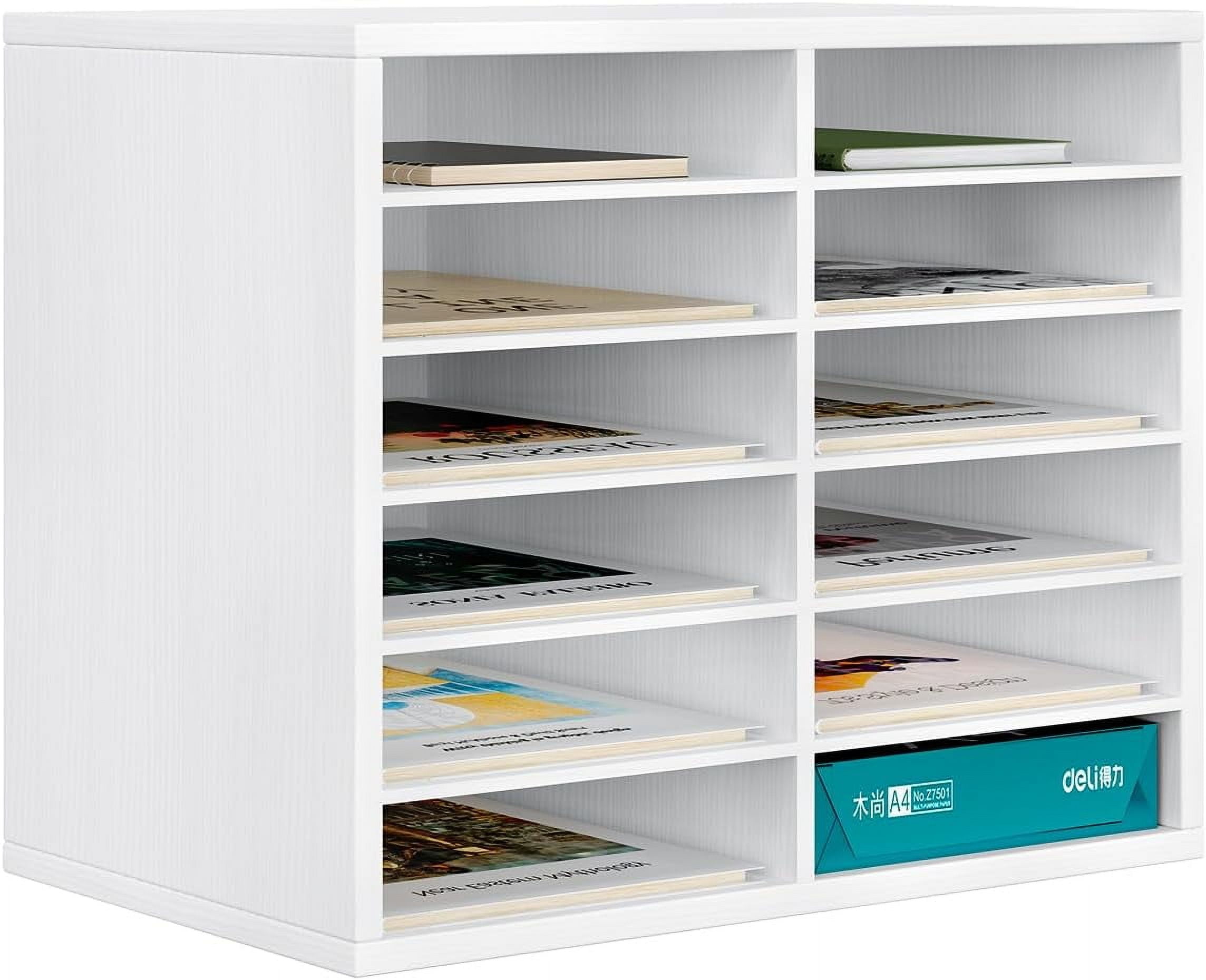 Countertop Mail Sorter Organizer, Wooden Literature Organizer, Student ...