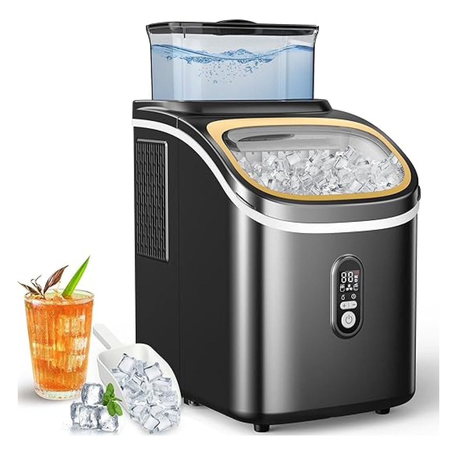 Countertop Maker, 30LBS/24H Portable Ice Machine with Top External ...