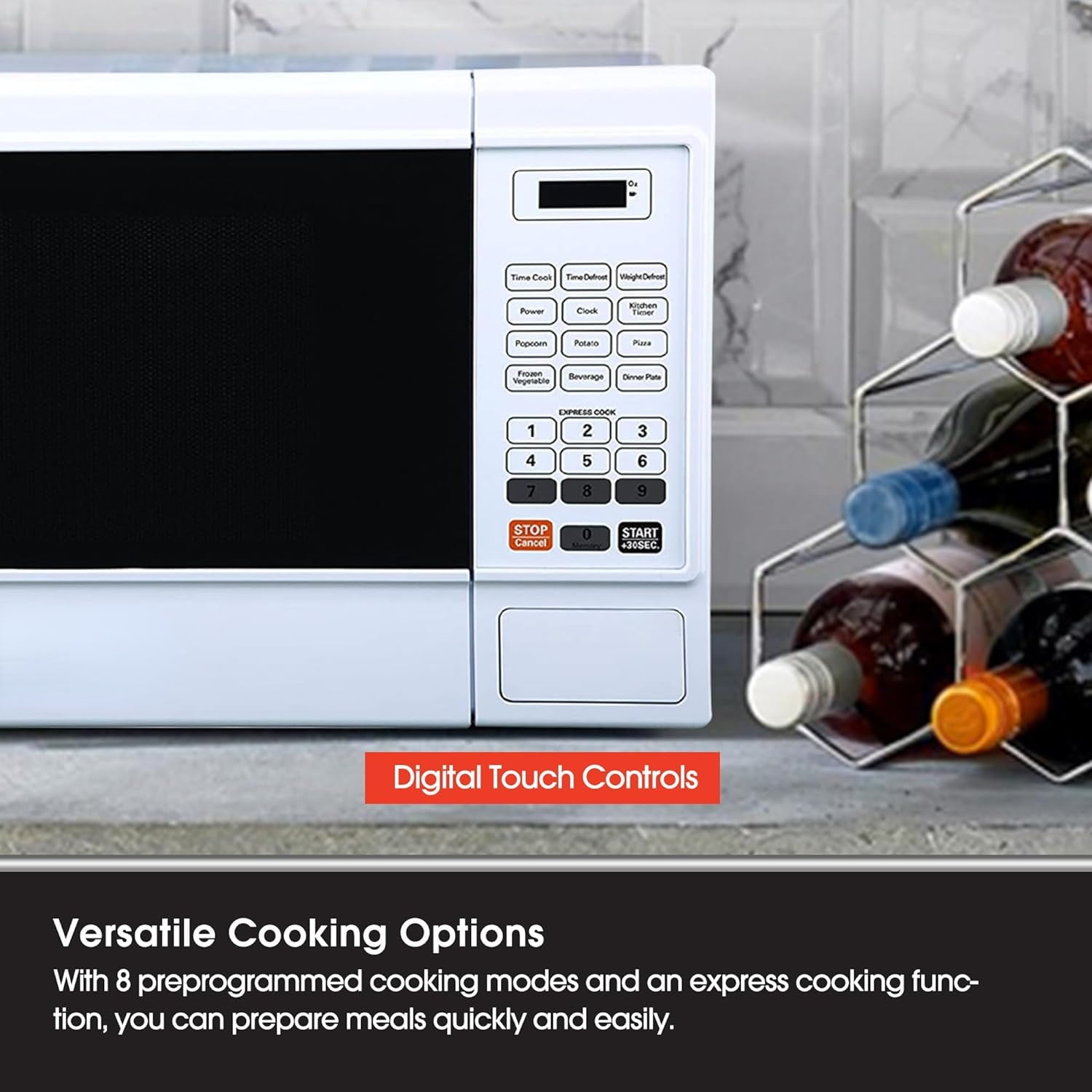 Countertop Microwave Oven, Small and Compact, 1000 Watt, 1.3 Cu Ft ...