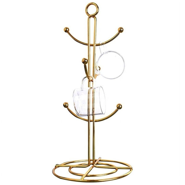 Countertop Mug Tree, 6 Hook Coffee Cup Dryer, Kitchen Organizer Rack ...
