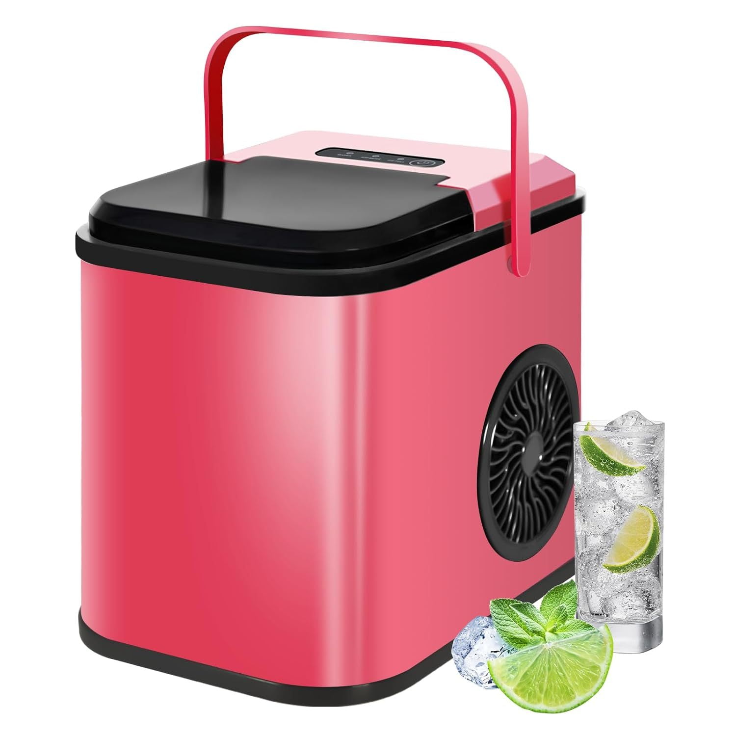 Countertop Nugget Ice Maker, 8 Ice Cubes Ready in 10 Mins Up to 22lbs ...