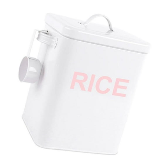Countertop Organiser Jar and Spoon Flour Canister for Pet Sealed Rice ...