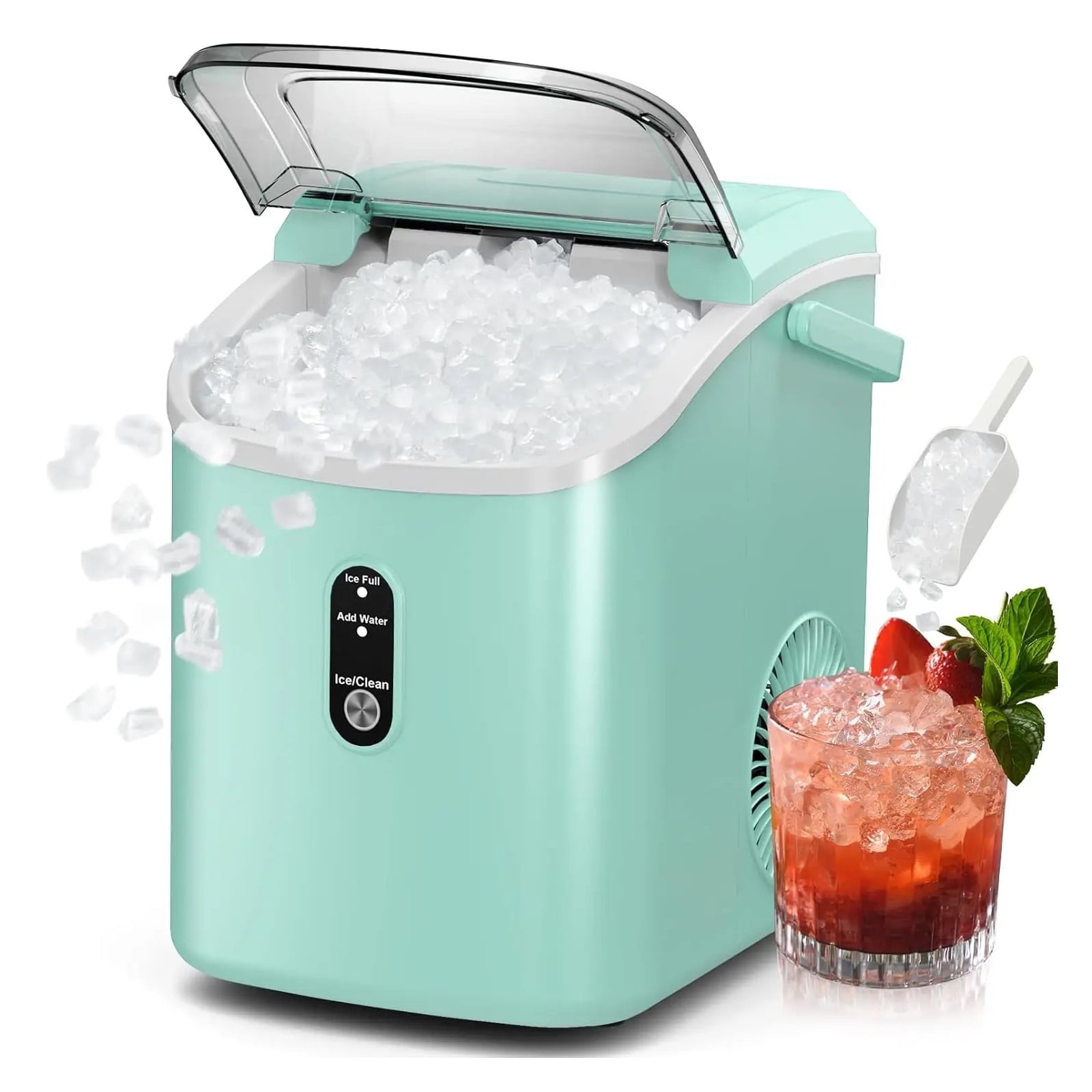 Countertop Pebble Ice Maker Machine With Soft Chewable Ice,Self ...