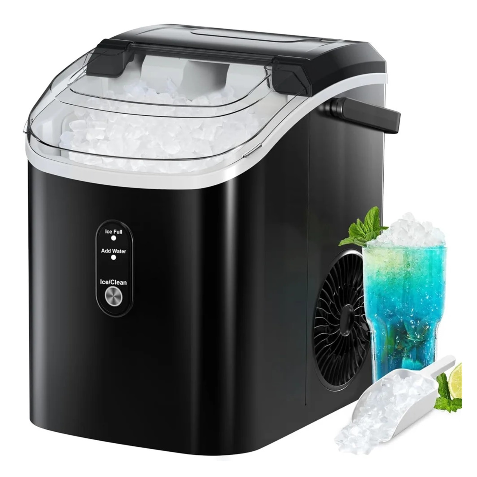 Countertop Pebble Ice Maker Machine With Soft Chewable Ice,Self ...