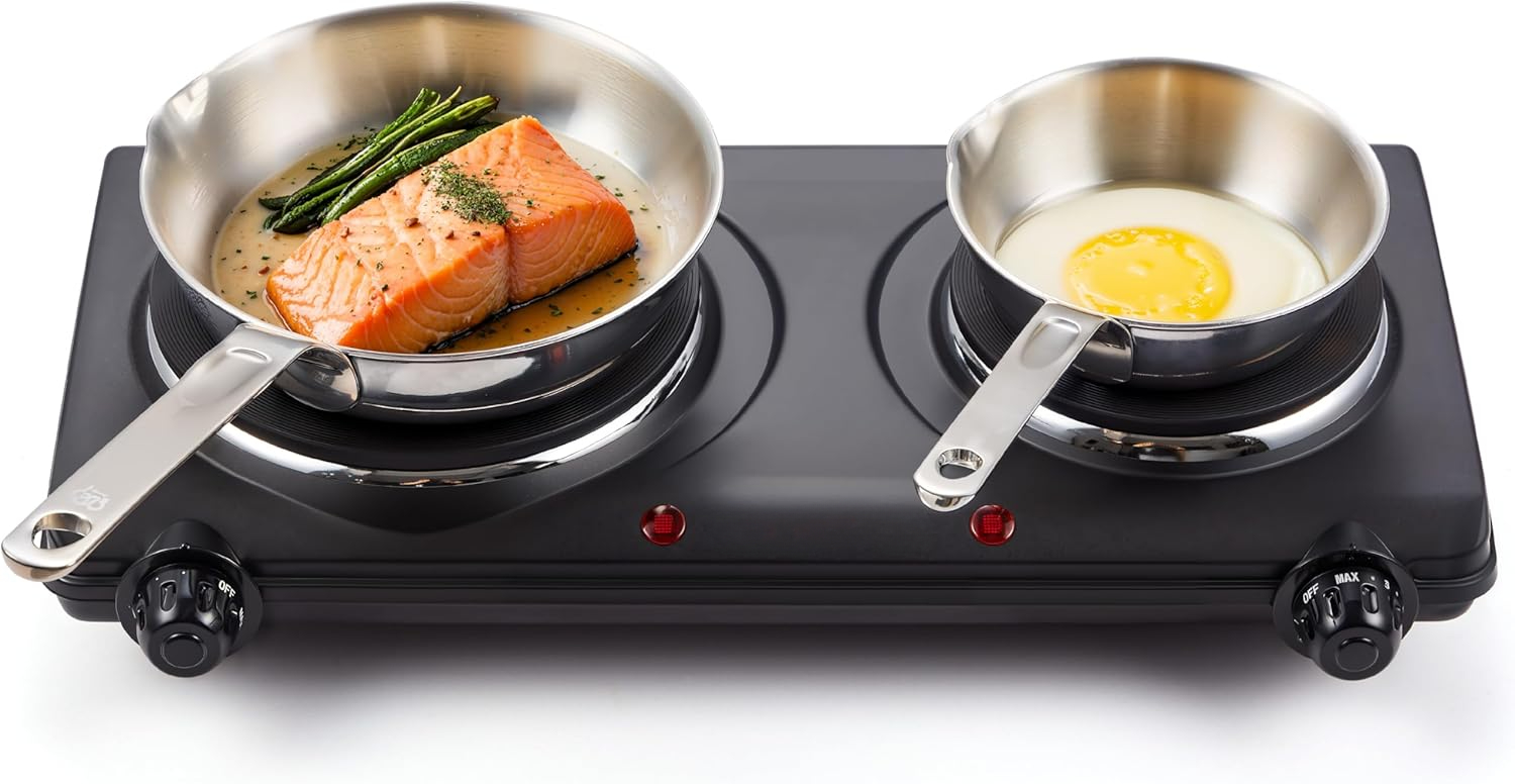 Countertop Single Cast Iron Burner, Electric Hot Plate, Temperature ...