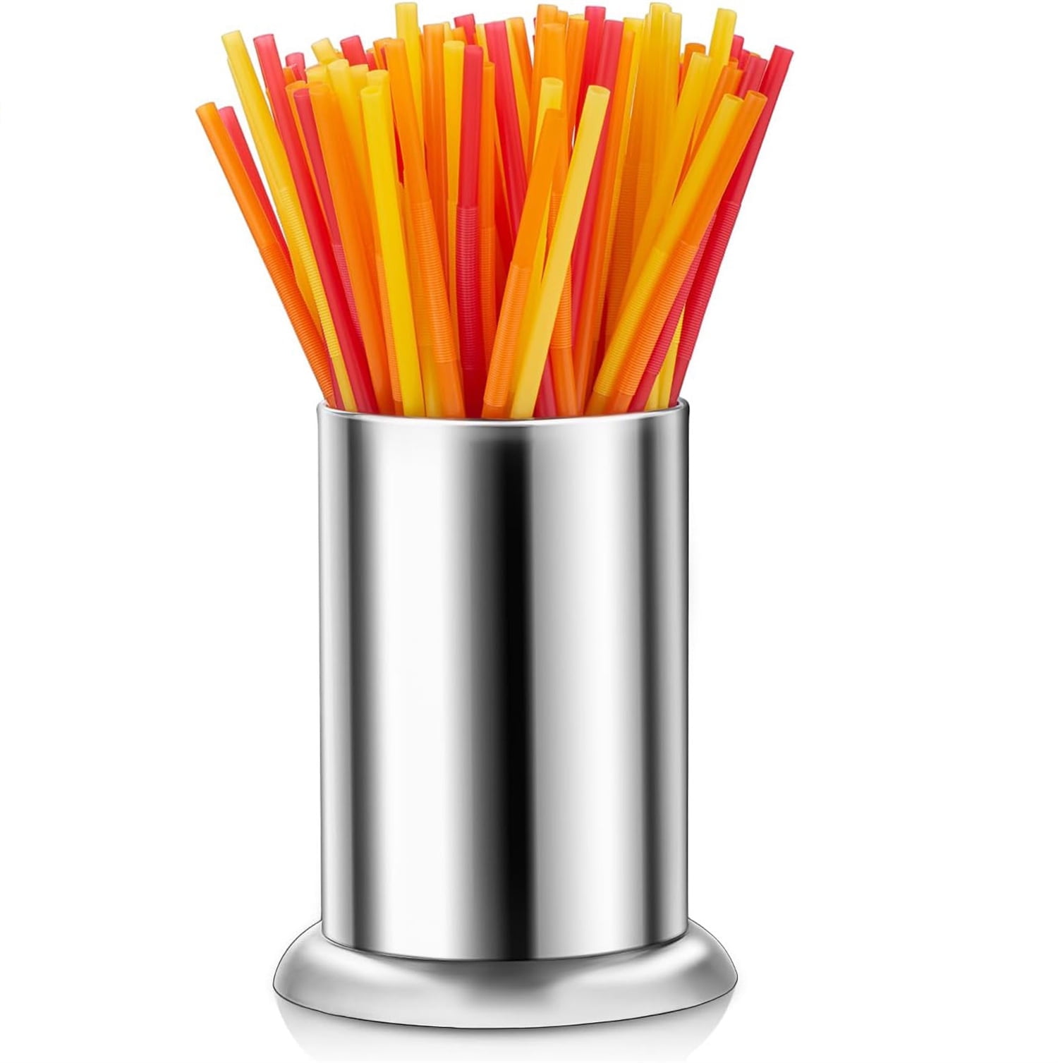 Countertop Straw Dispenser,Bexikou Coffee Stirrers Holder, Stainless ...