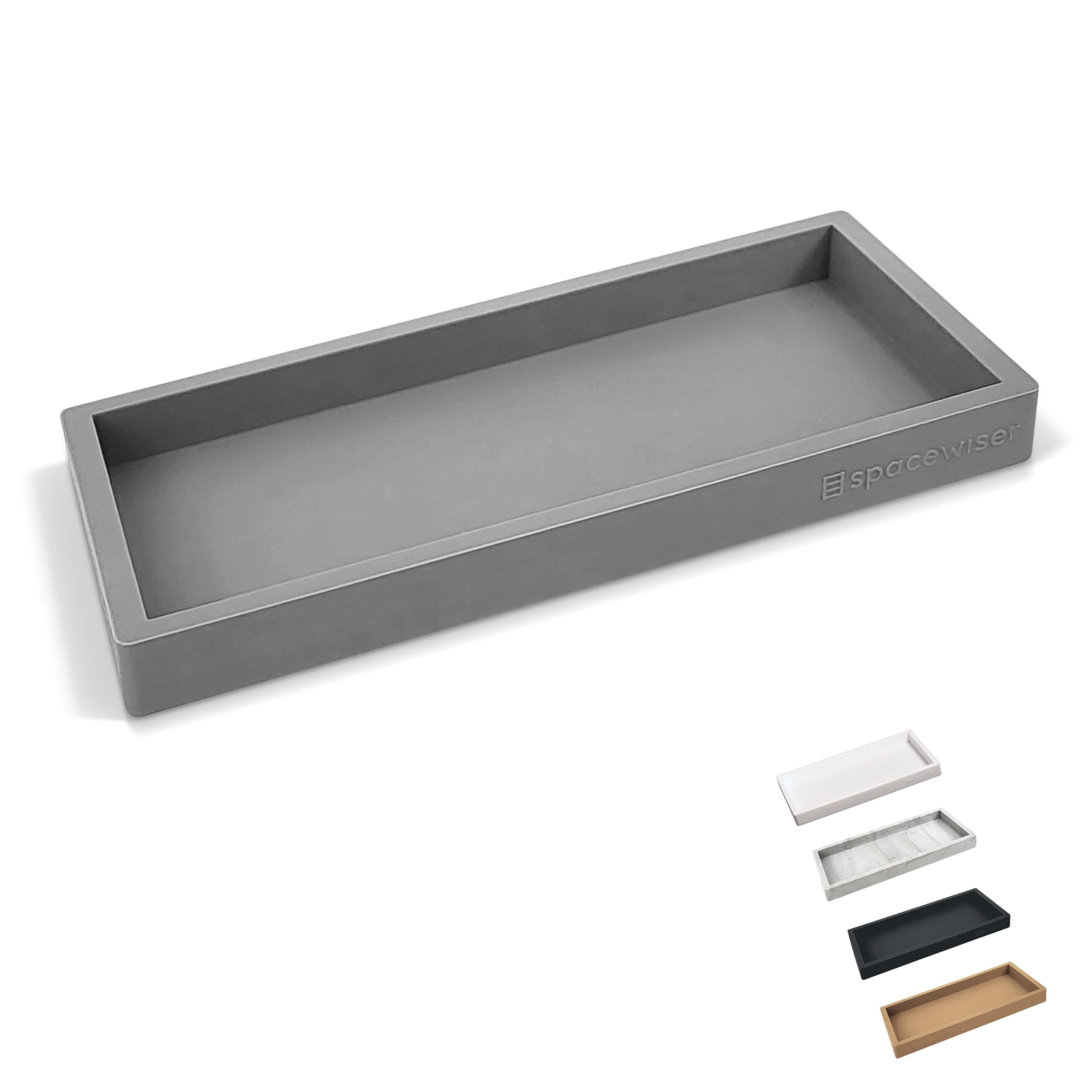 Countertop and Vanity Tray - 11.7"" Shatterproof Bathroom Tray ...