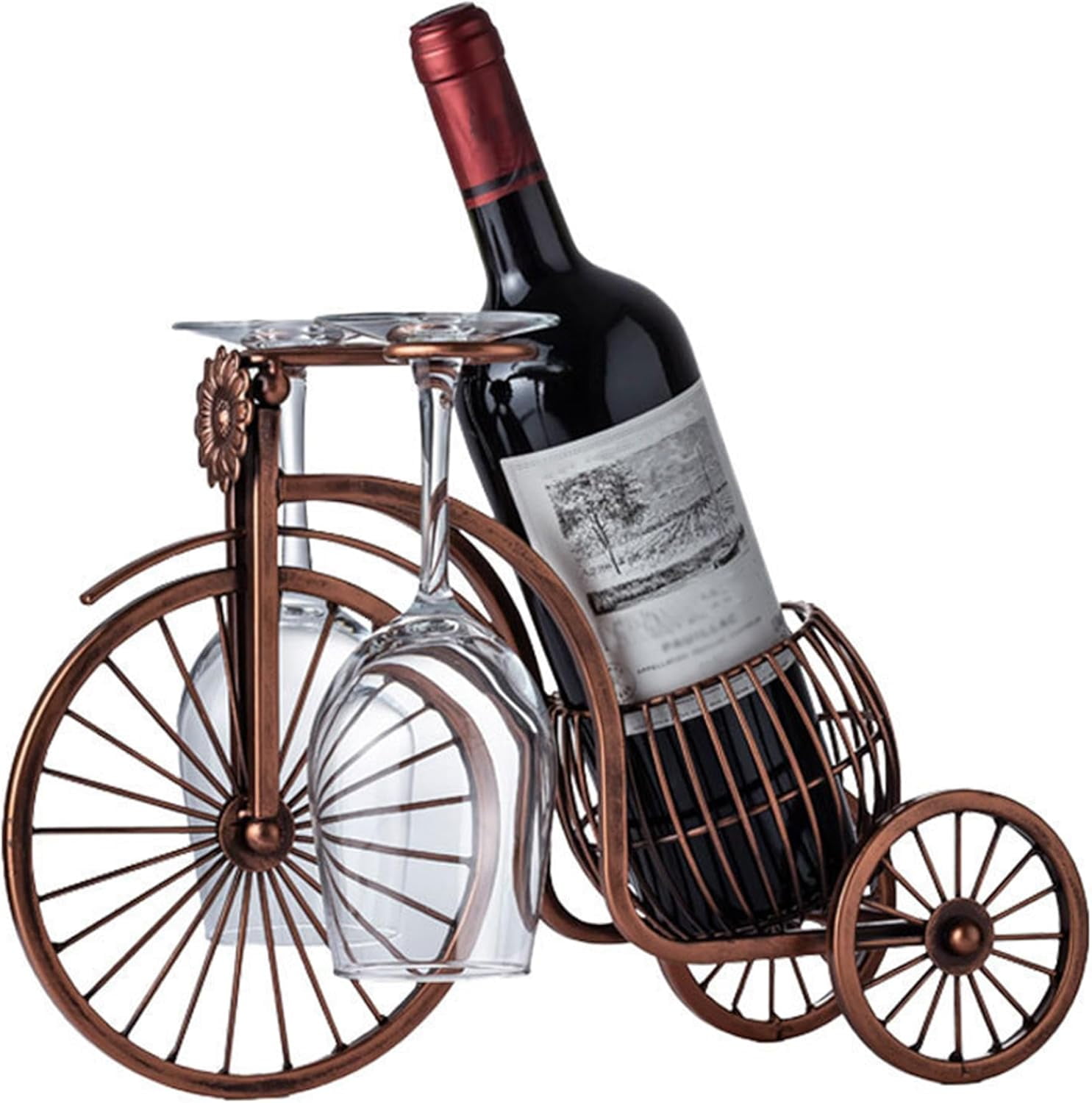 Countertop Wine Bottle Rack: Bike Shaped Wine Bottle Holder, Freestanding Countertop Wine Rack ...