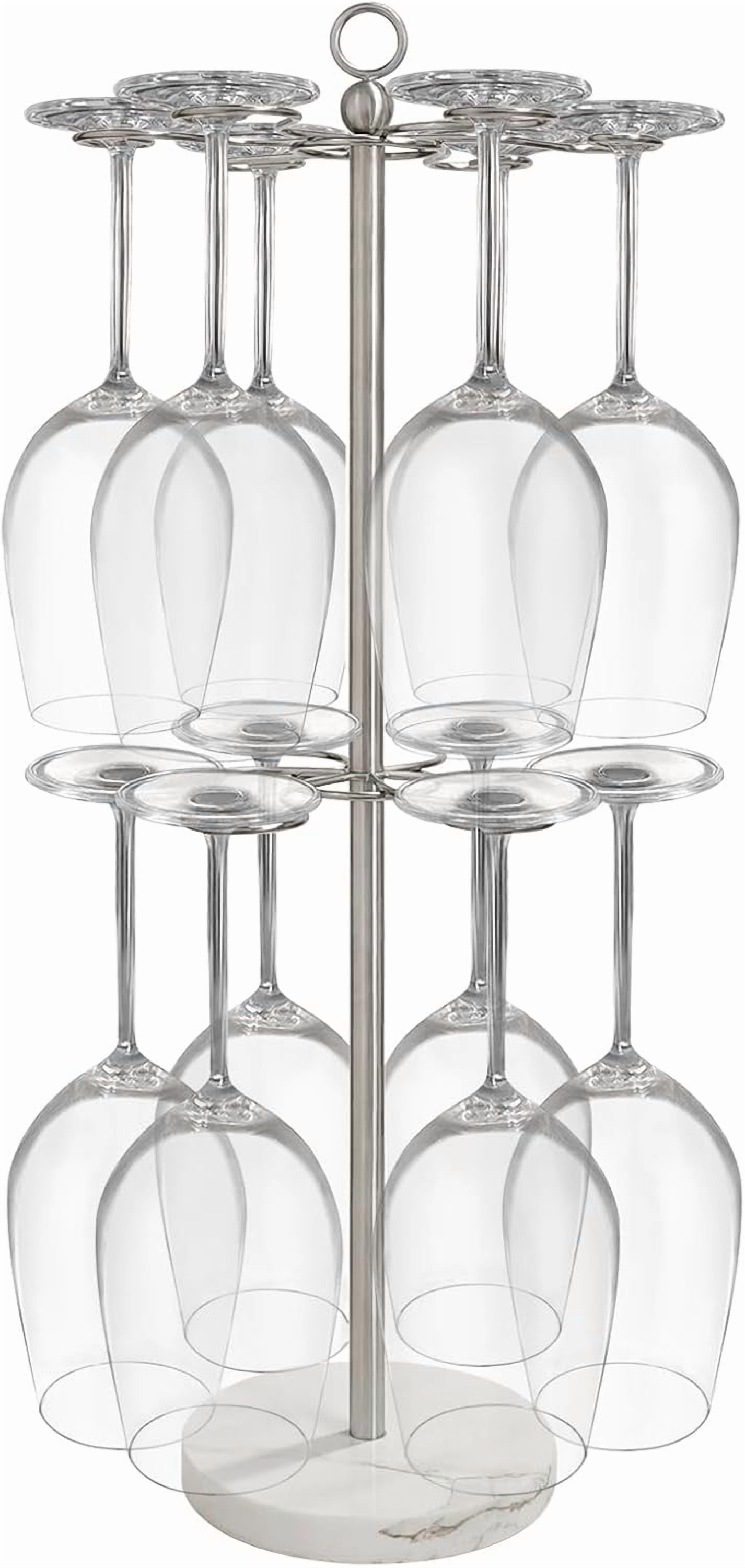 Countertop Wine Glass Holder Large, Free Standing Marble Base Tabletop ...