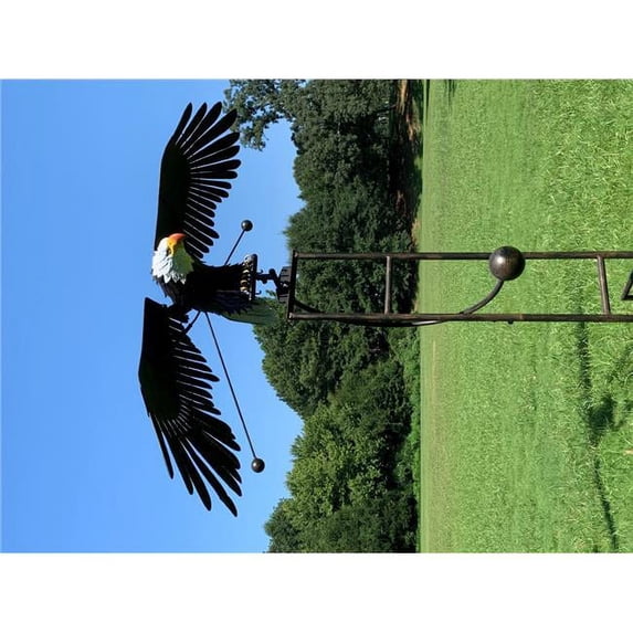 Counterweight Metal Eagle Rocker Garden Stake, Black & Gray - Large ...