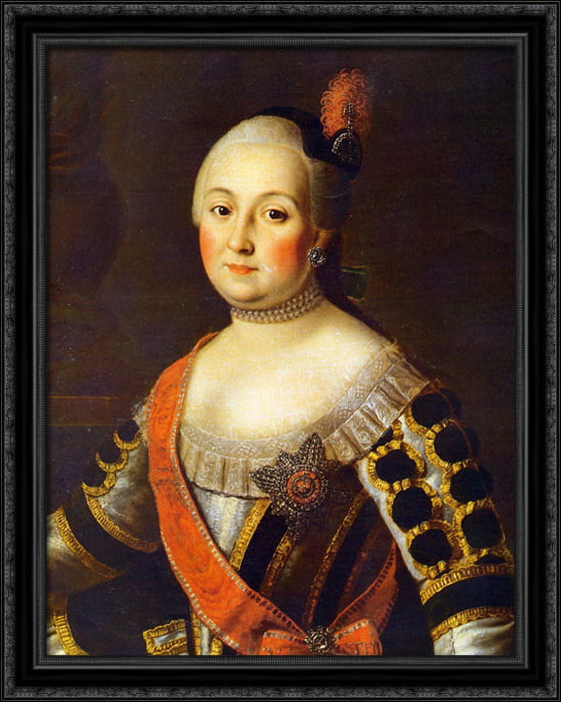 Countess Anna Vorontsova 28x36 Large Black Ornate Wood Framed Canvas ...