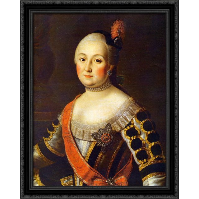 Countess Anna Vorontsova 28x36 Large Black Ornate Wood Framed Canvas ...