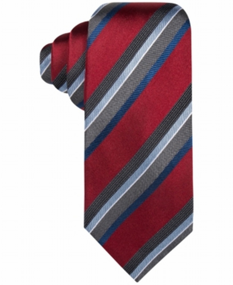 Countess Mara NEW Red Harrington Stripe Classic Neck Tie Silk Accessory ...