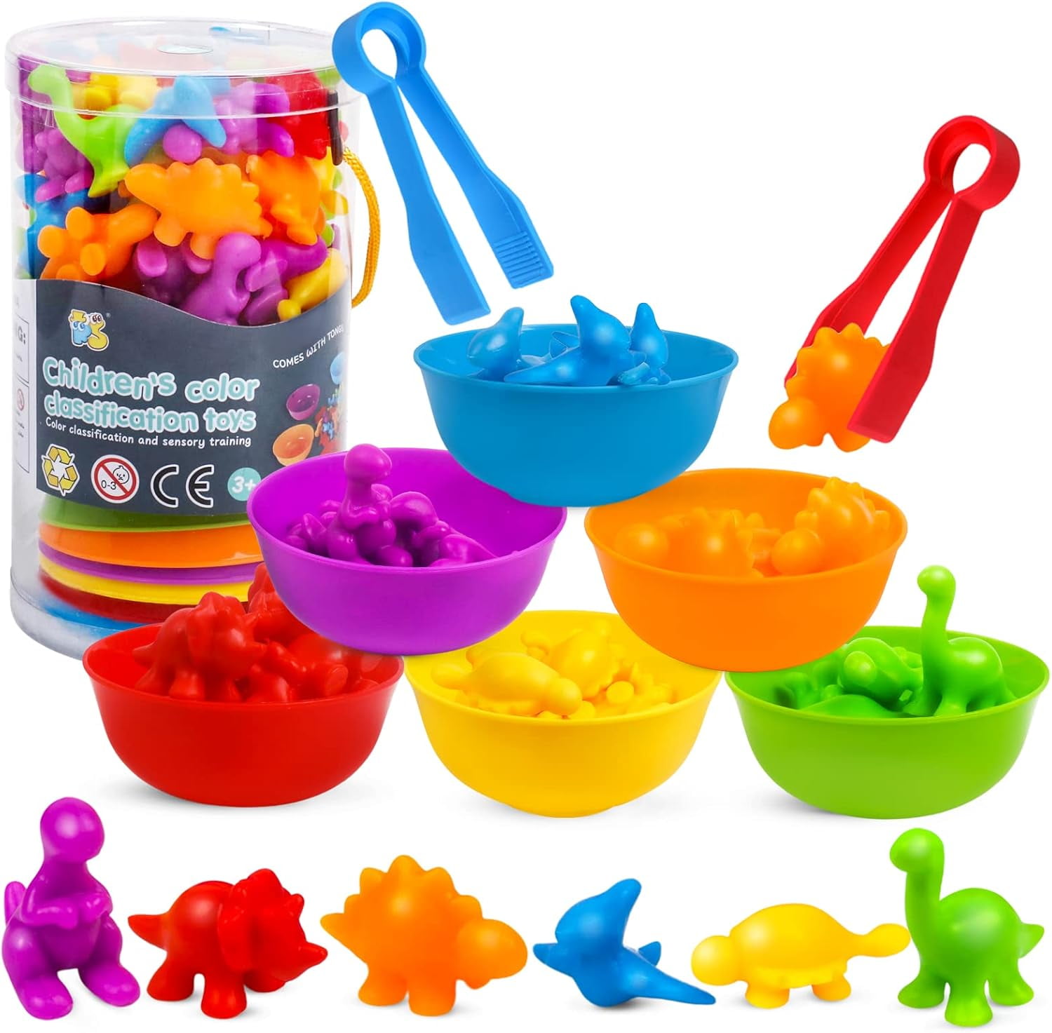 Counting Animal Matching Games Color Sorting Toys with Bowls Preschool ...