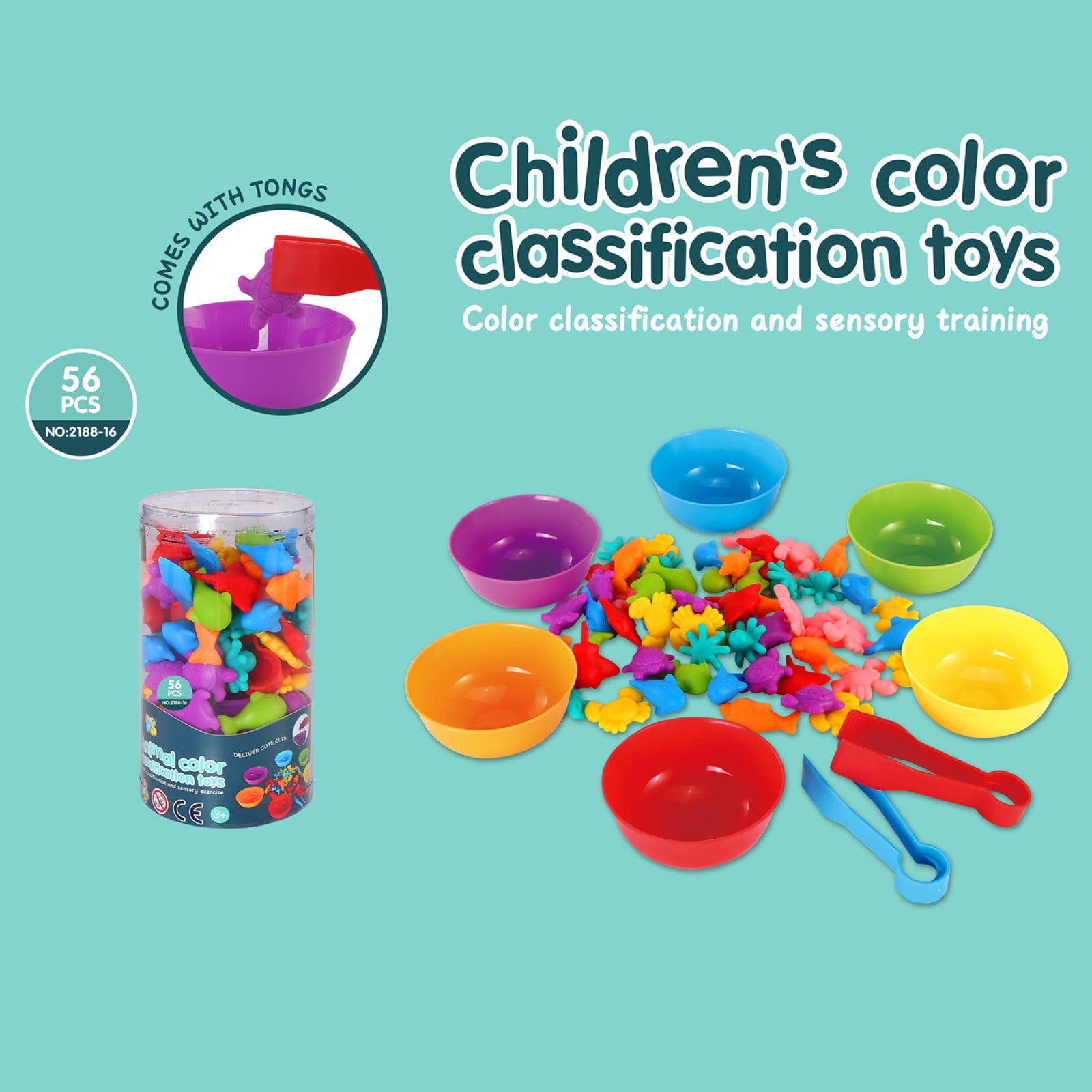 Counting Animal Matching Games Color Sorting Toys, Preschool Learning ...