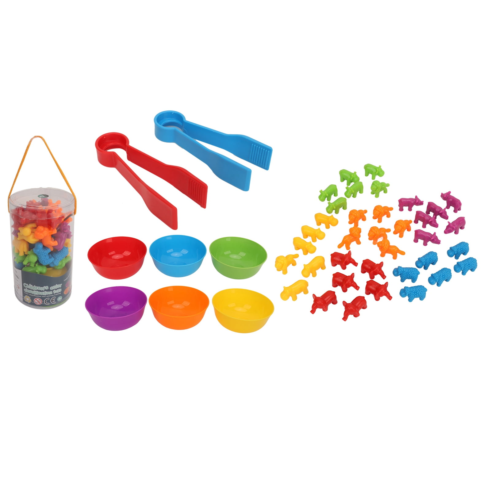 Counting Animal Toy Color Sorting Learning Fine Motor Skills Matching ...