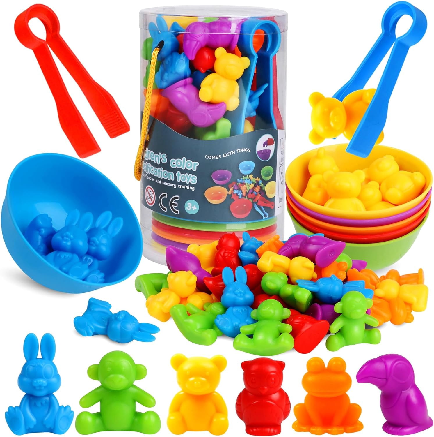 Counting Animals Color Sorting Matching Games with Sorting Bowls ...