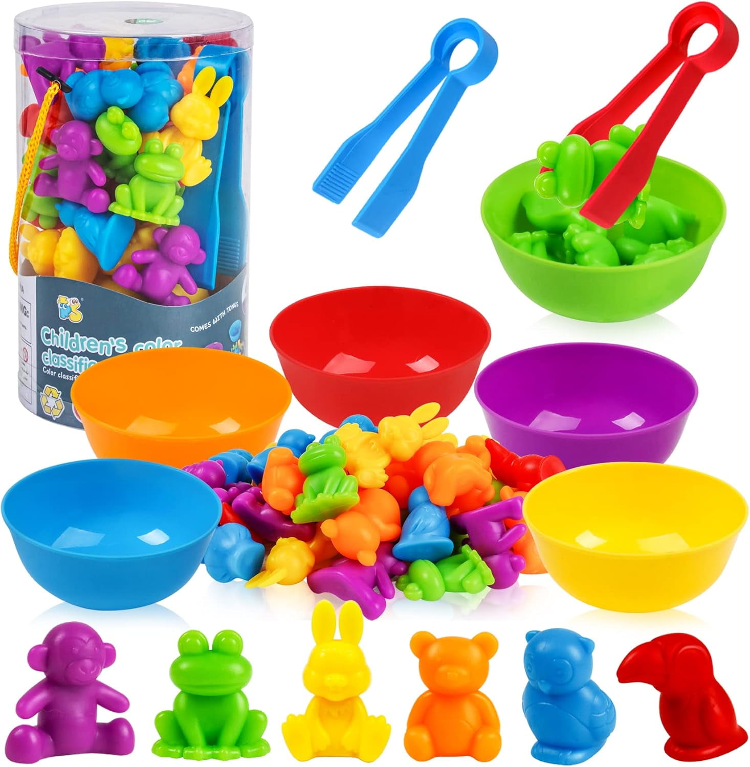 Counting Animals Matching Games Sensory Toys with Sorting Bowls ...