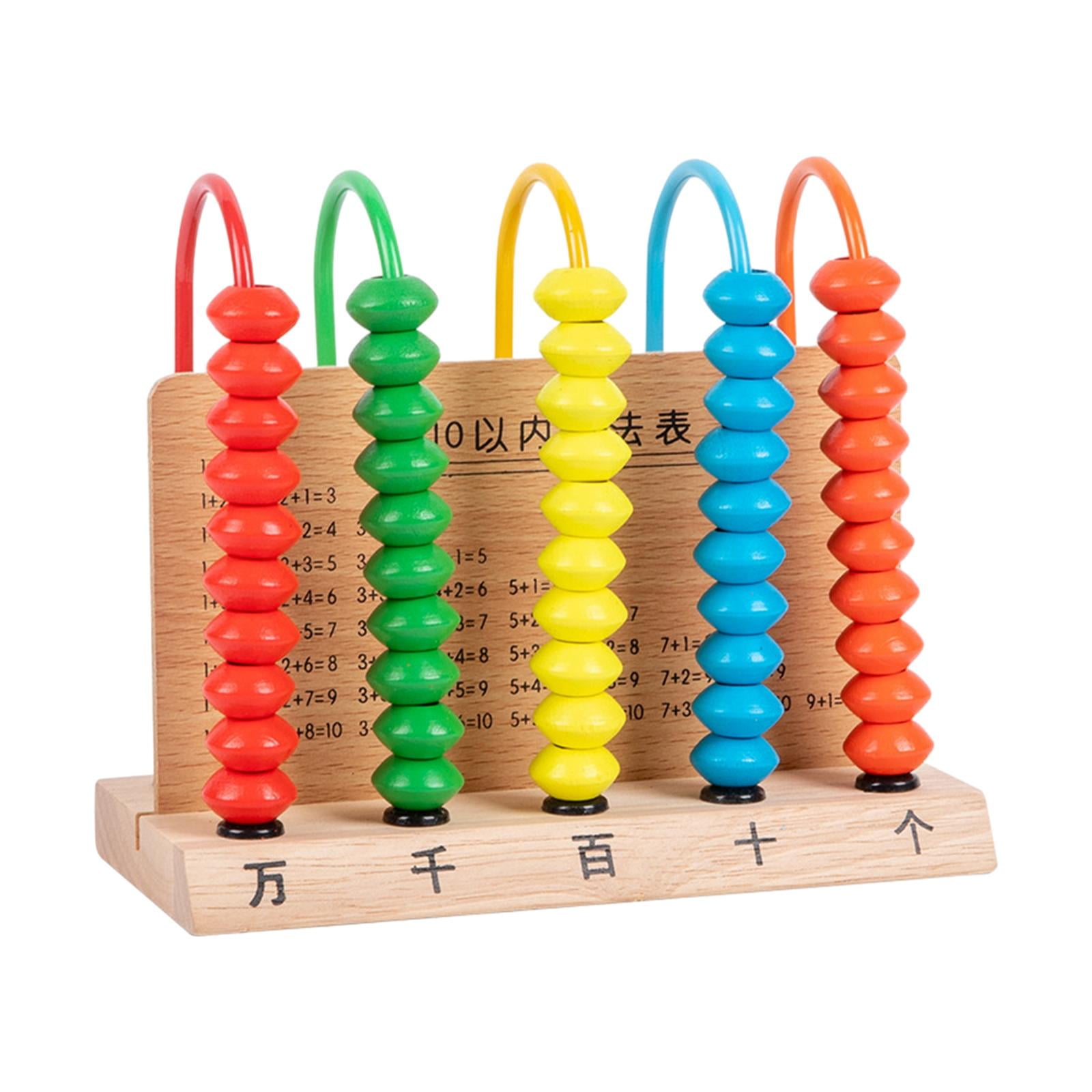 Counting Beads Frame Wooden Abacus Frame Montessori Educational ...