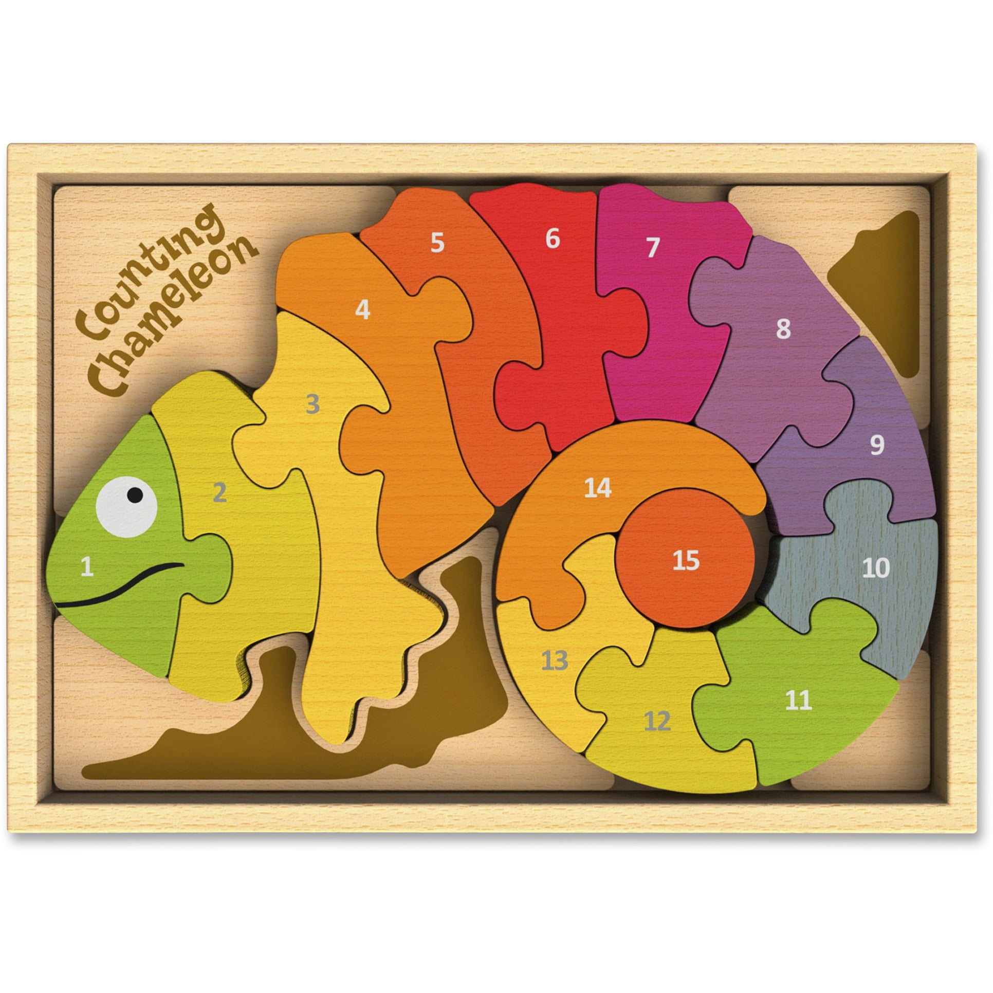 Counting Chameleon Bilingual Puzzle - Walmart.com