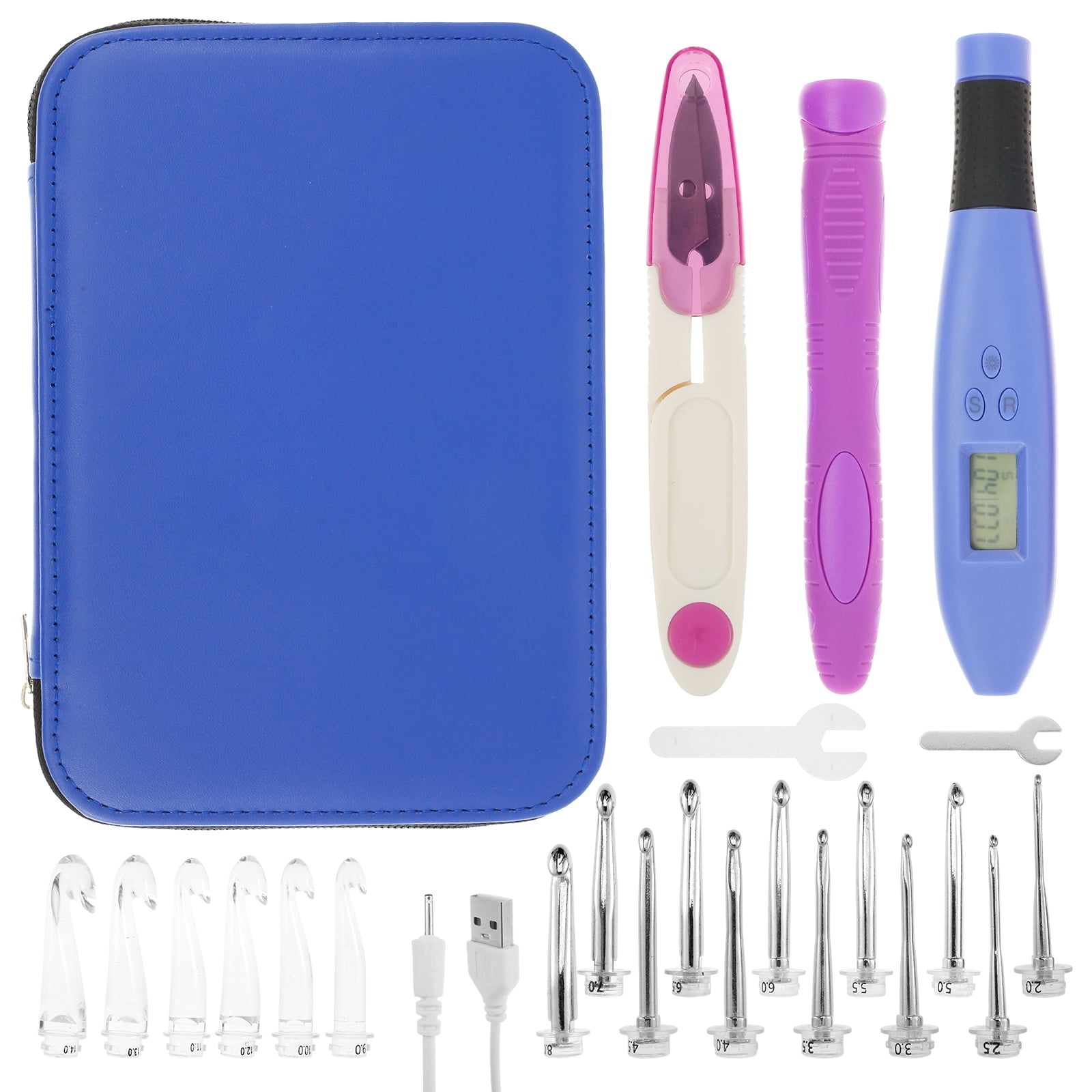 Counting Crochet Hook Set Digital Ergonomic Portable Light Up ...