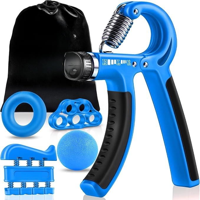 Counting Hand Grip Strengthener Workout Kit (5 Pack), 2 Forearm Grip ...