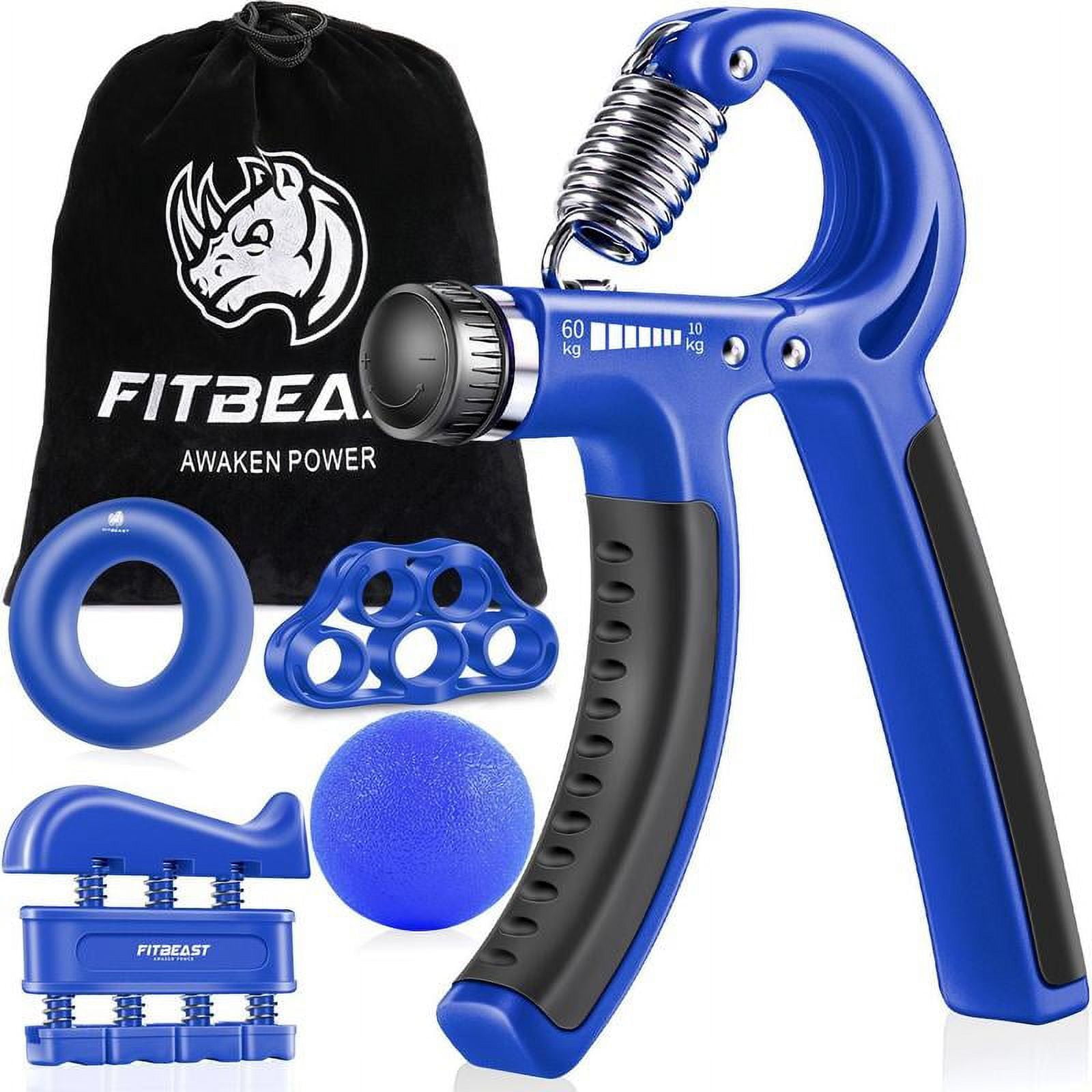Counting Hand Grip Strengthener Workout Kit (5 Pack), 2 Forearm Grip ...