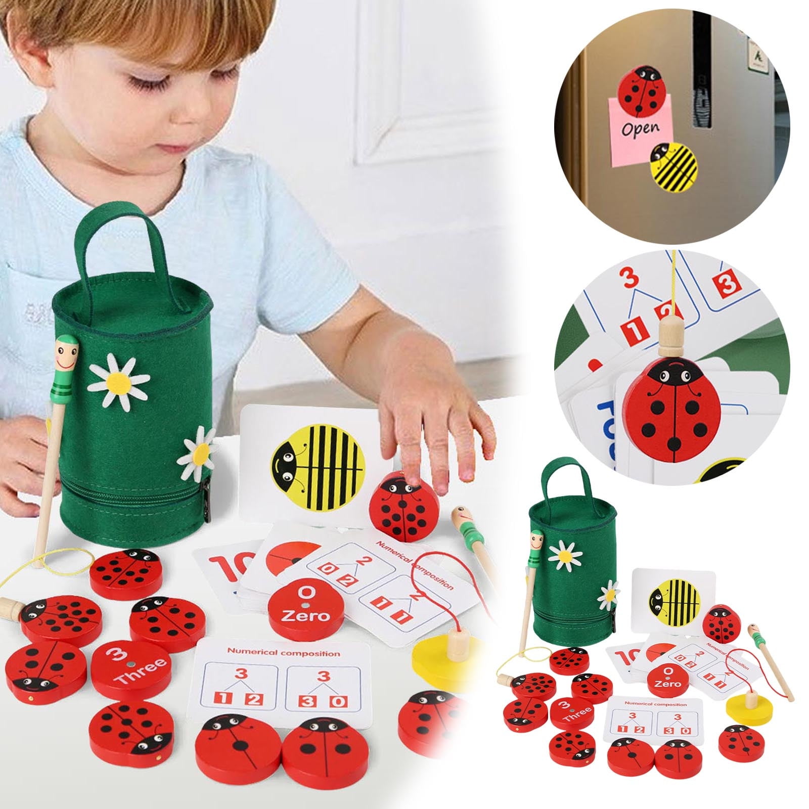 Counting Montessori Wooden Counting Toy For Girls 3 4 5 Year Old ...