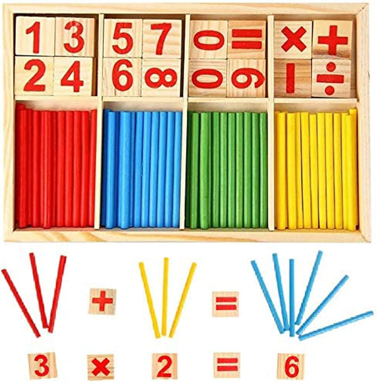 Counting Number Blocks and Sticks | Montessori Toys for Kids Learning ...
