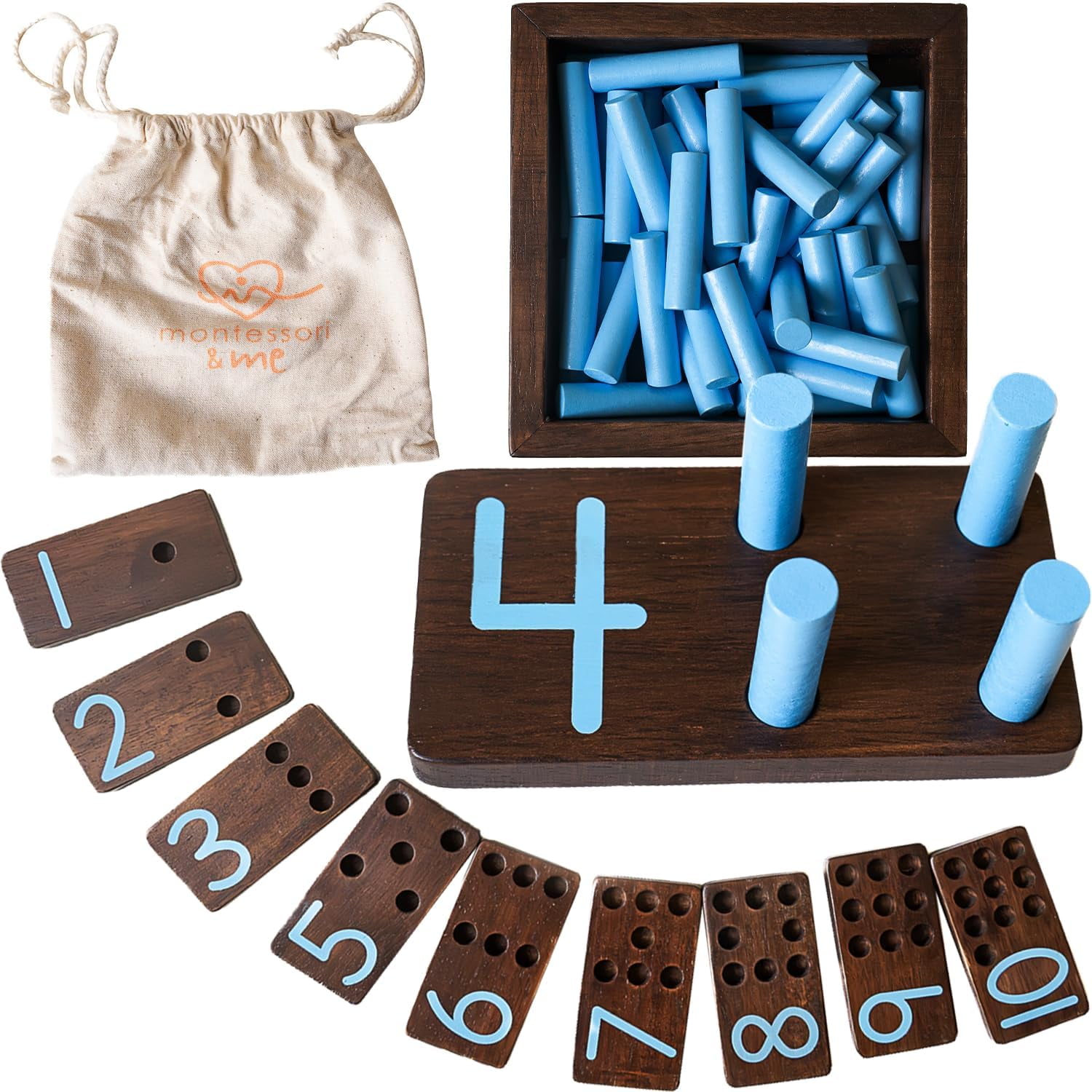 Counting Peg Board - Math and Numbers for Kids - Wooden Math ...