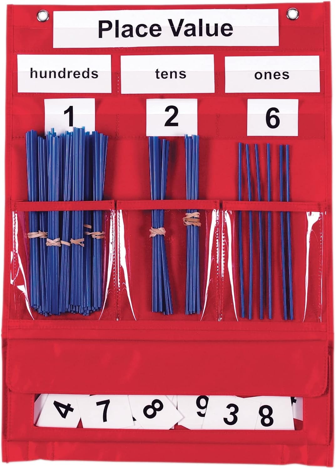 Counting Place Value Pocket Chart, Enliven Lessons, Heavy-Duty Chart ...