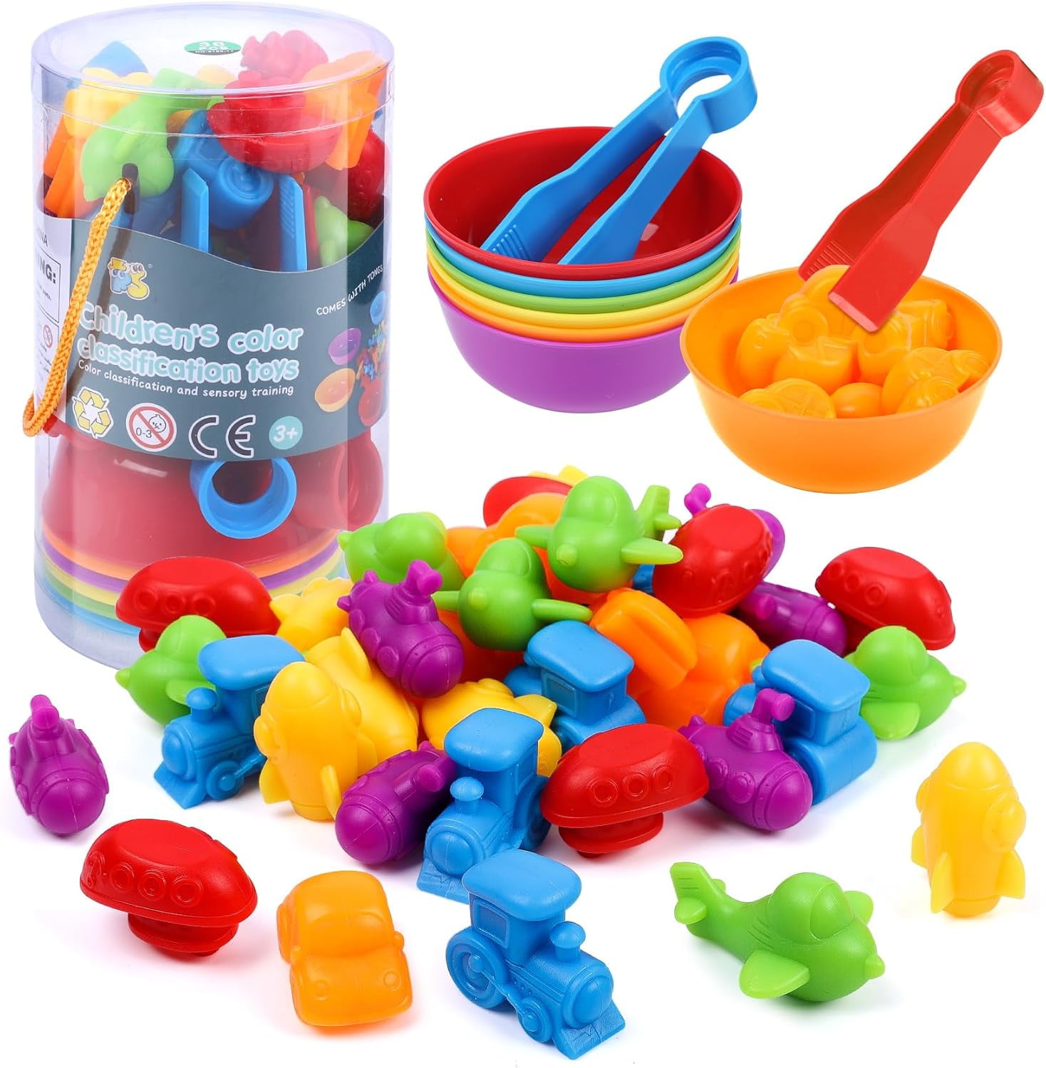 Counting Toys Matching Game for Kids with Sorting Bowls Preschool ...