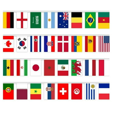 Walmart 200 Countries Pennant String Flag, 184 ft World Banner for ...