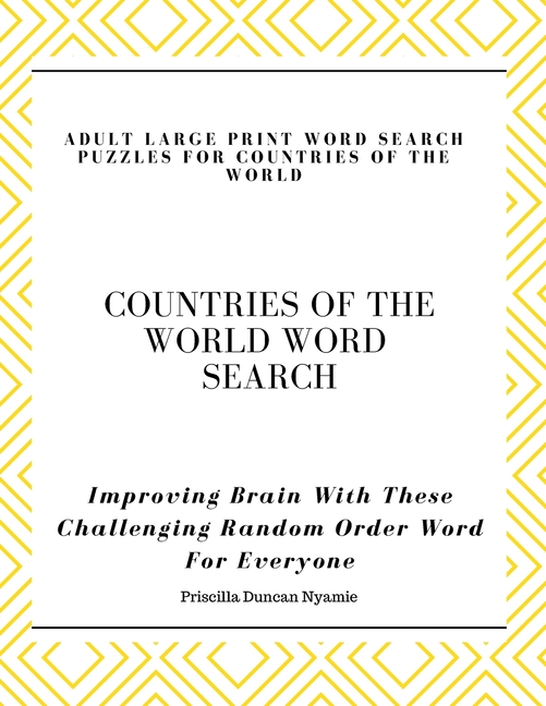 Countries of the World Word Search - Adult Large Print Word Search ...
