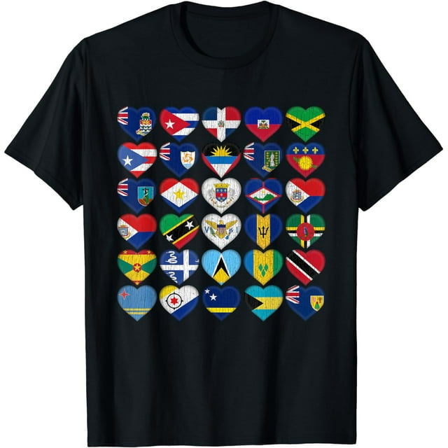 Countries of the World - Flags Of The Caribbean Islands Sea T-Shirt ...