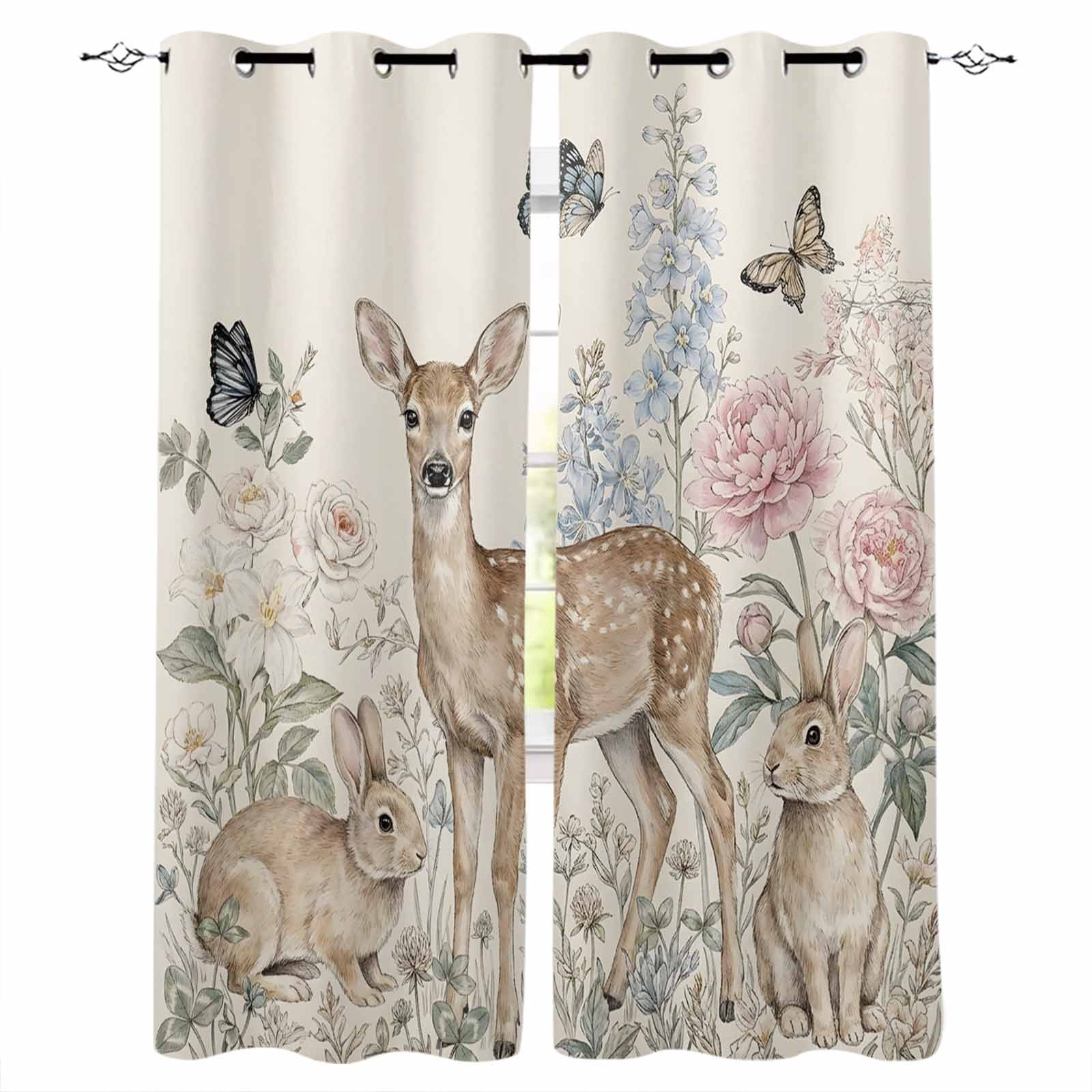 Country Animals Blackout Curtains for Bedroom/Living Room, Thermal ...