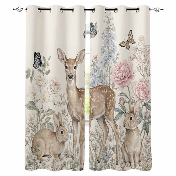 Country Animals Blackout Curtains for Bedroom/Living Room, Thermal ...