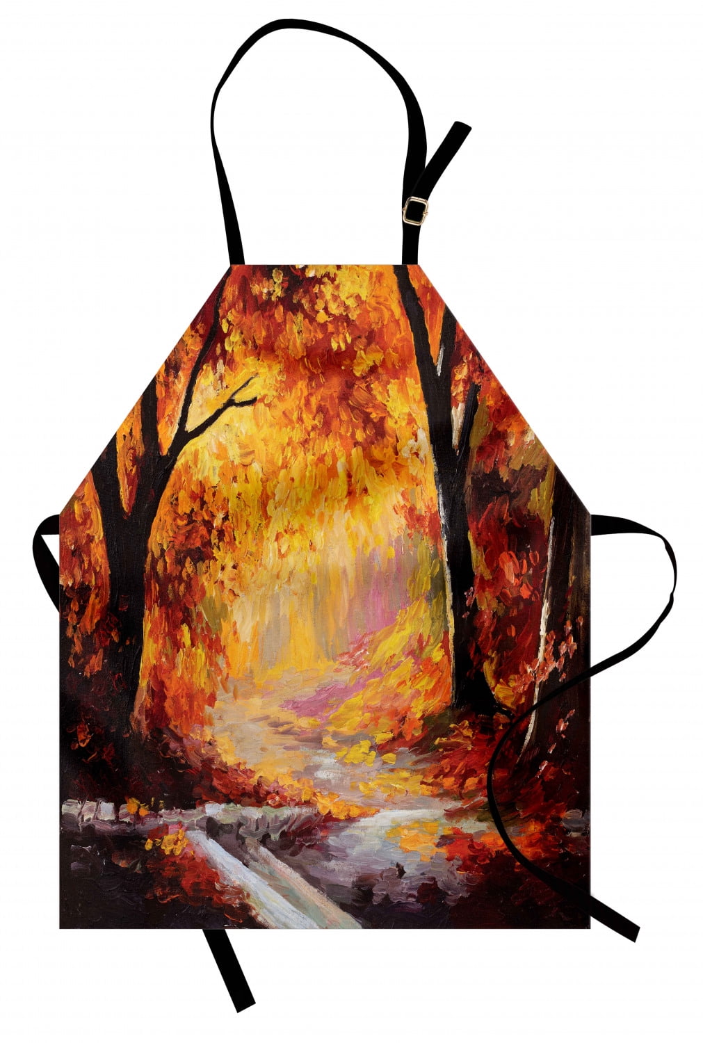 Country Apron Paint of a Forest with Autumn Color Leaves Fall Time ...