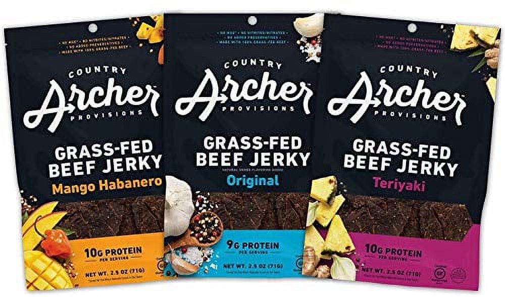 Country Archer 100% Grass-Fed Beef Jerky Variety Pack - Original ...