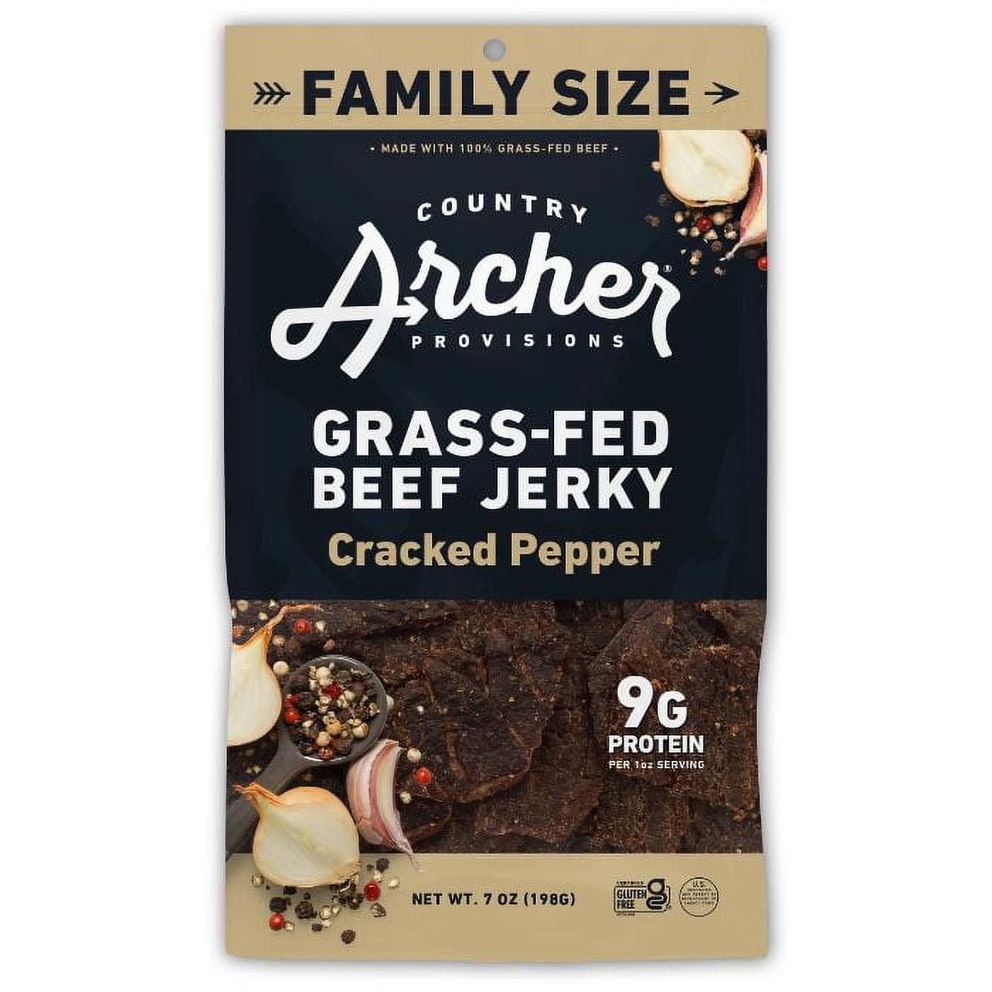 Country Archer Cracked Pepper Beef Jerky 7 oz Pack Of 8 - Walmart.com