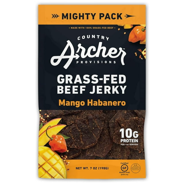 Country Archer Jerky Beef Mango Habanero 7 Ounces Pack Of 8 - Walmart.com