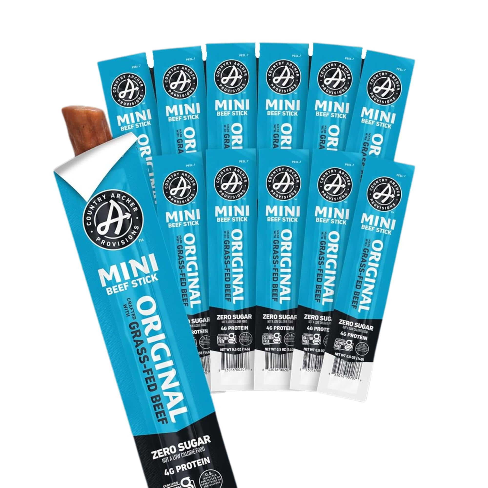 Country Archer Mini Beef ESF27 Jerky Sticks - Grass Fed Beef Sticks ...