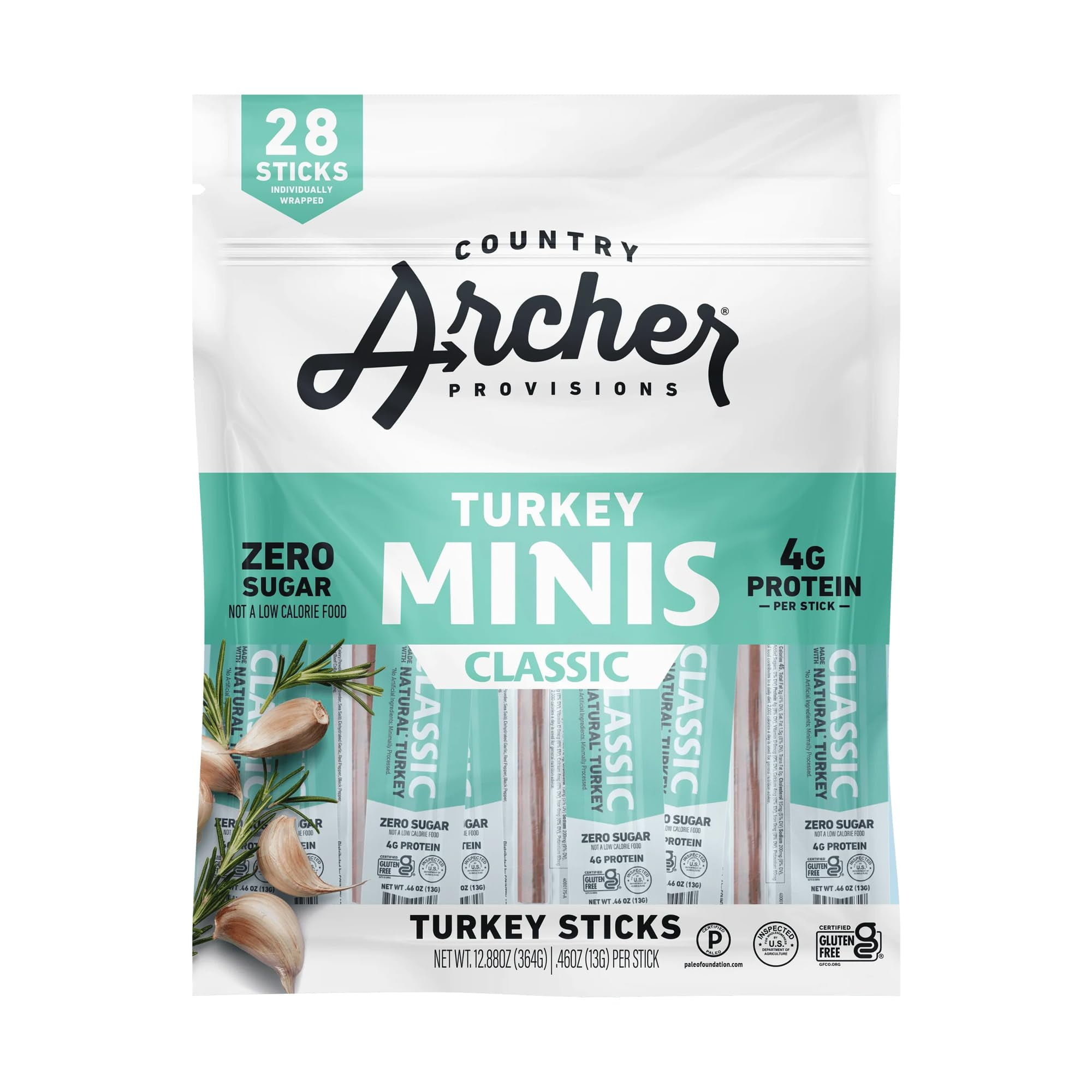 Country Archer Mini KEF28 Jerky Sticks - All Sticks, Protein Snack ...