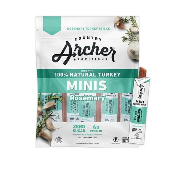 Country Archer Mini Rosemary Turkey Sticks (0.46 oz., 28 pk.) - Walmart.com
